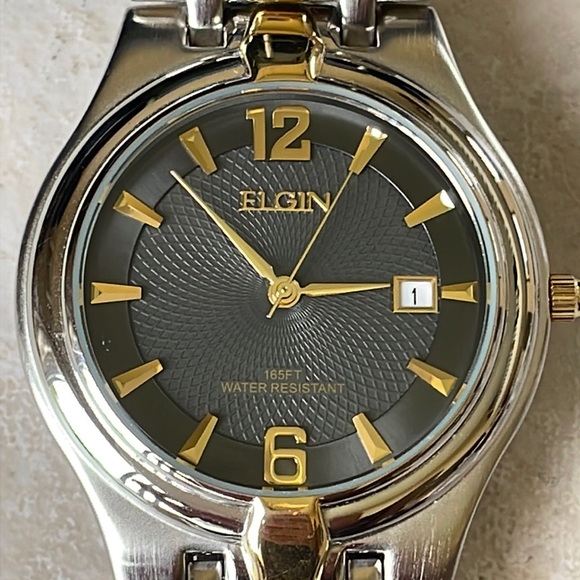 Elgin | Accessories | Elgin Men Battery Bracelet Band Silver And Gold ...